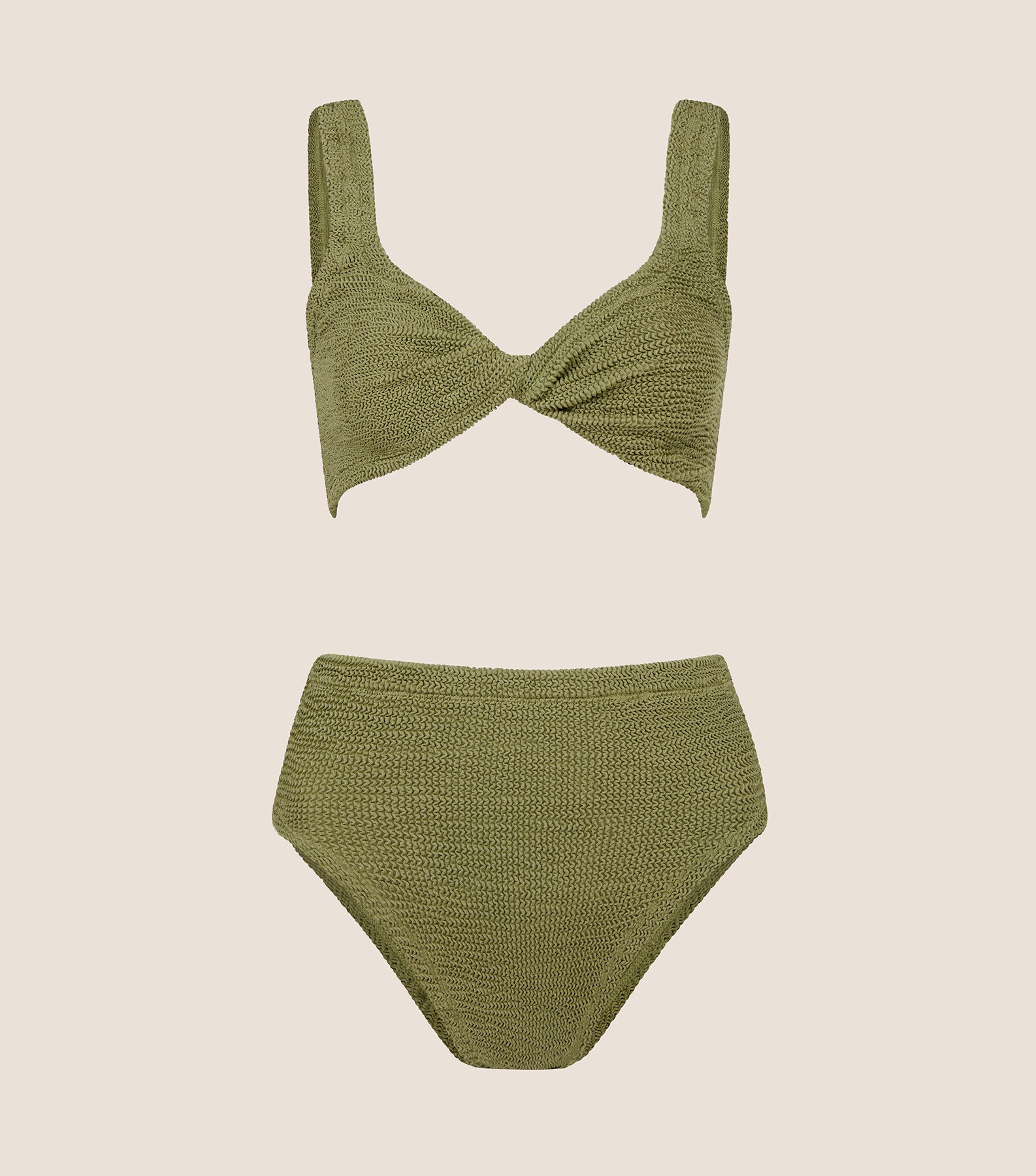 Jamie Bikini - Metallic Moss | One Size Swimwear | Hunza G
