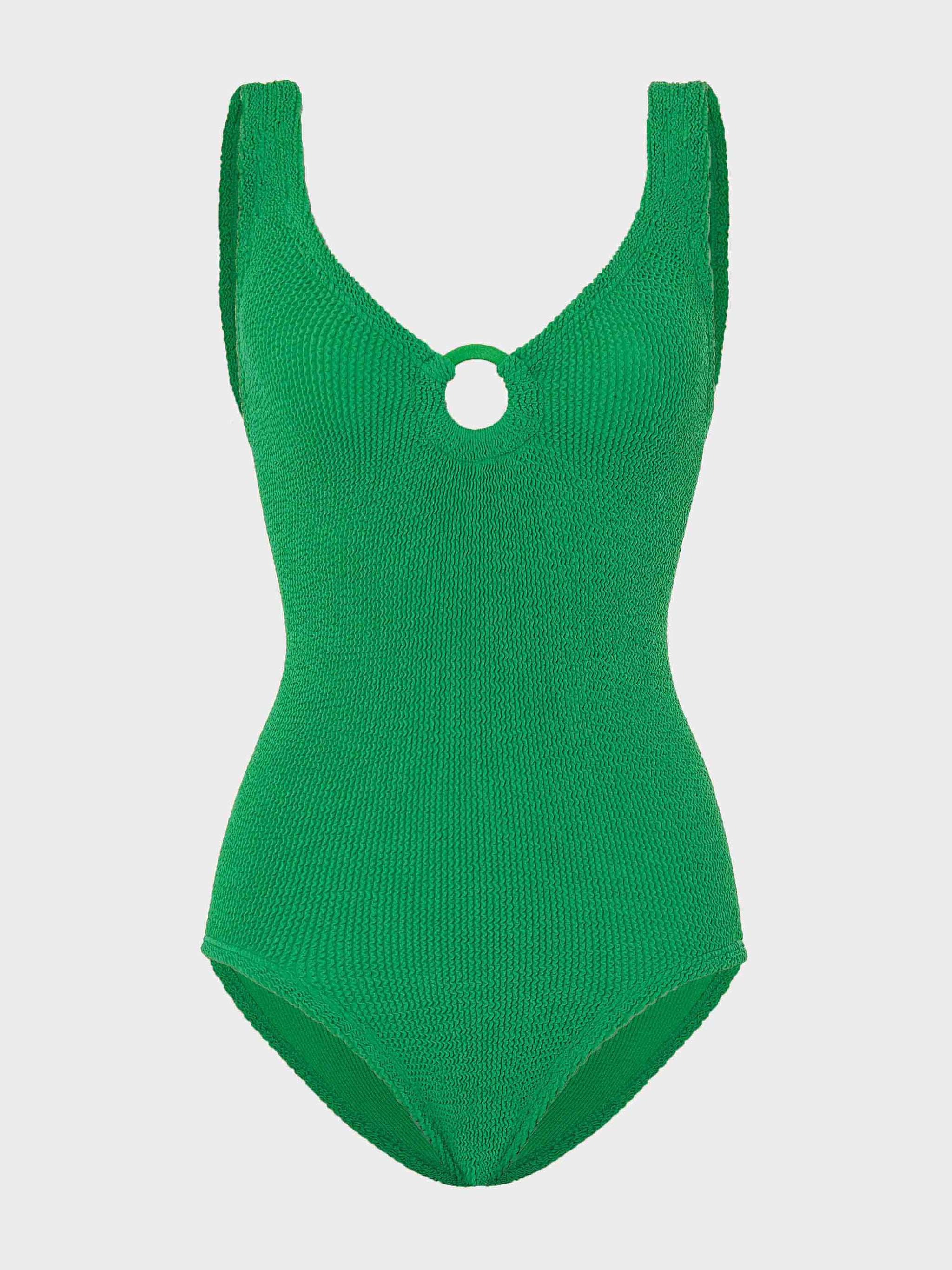 Coverage Celine Swim With Tonal Hoops - Emerald