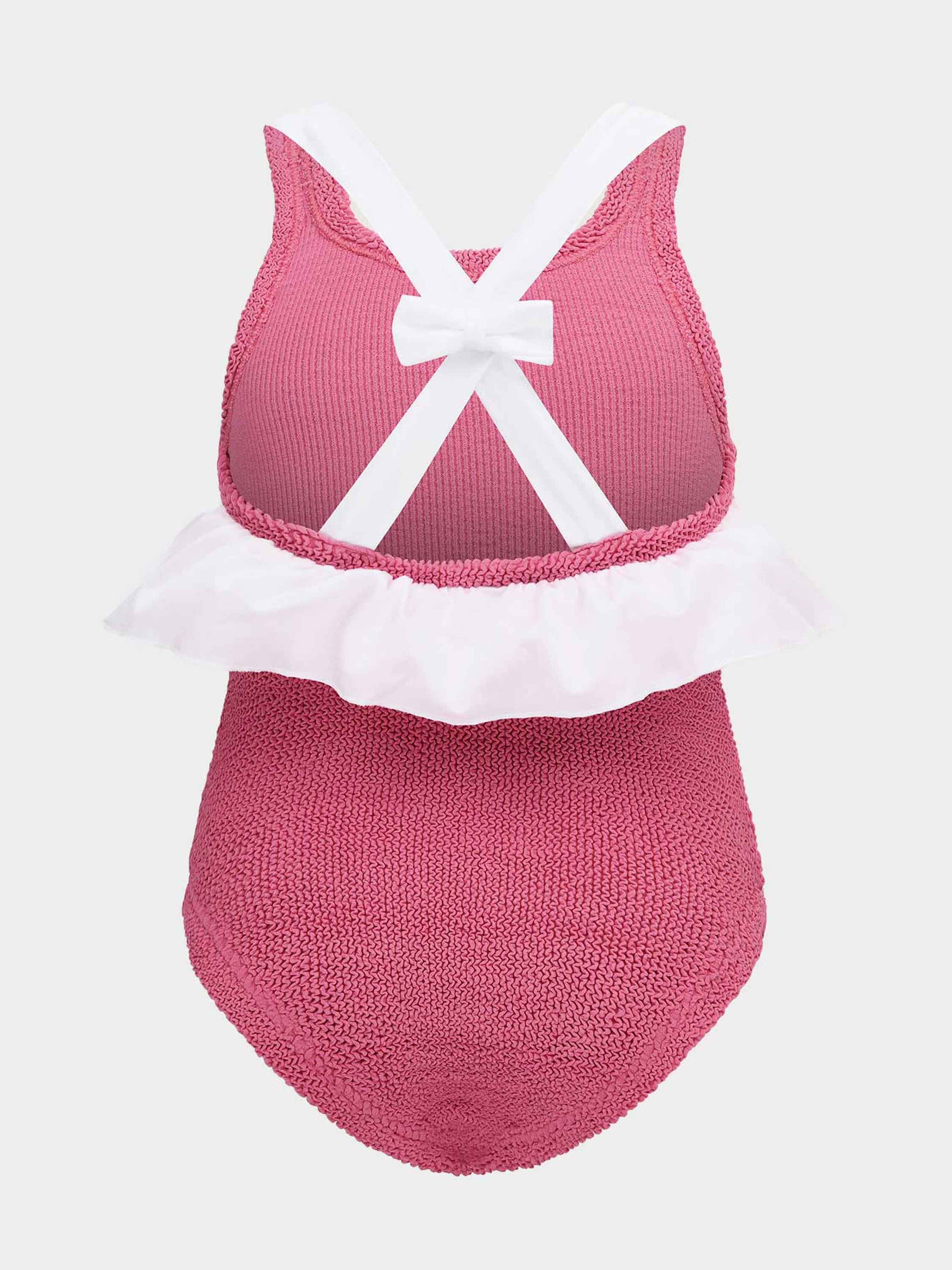 Kids Lara Swim (Ages 7 to 12) - Candy Pink | One Size Swimwear | Hunza G