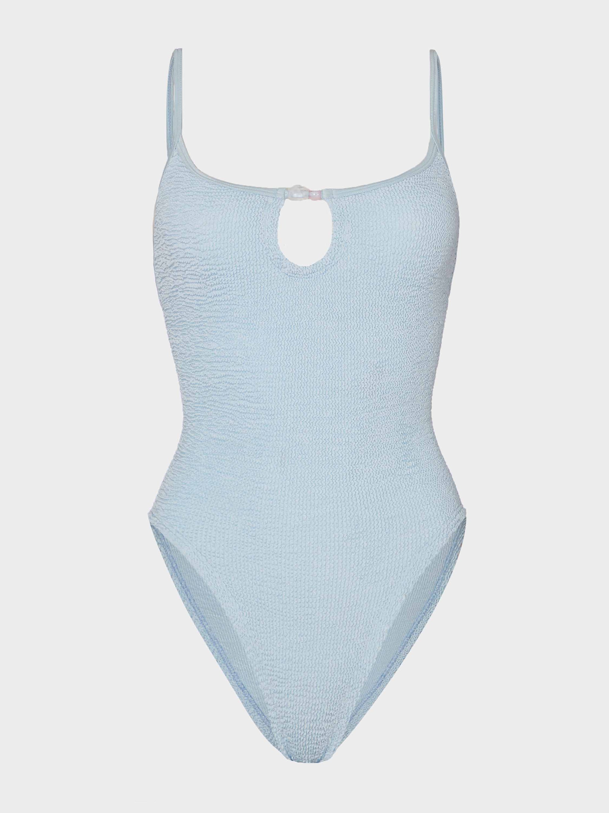 Mia Beaded Swim - Metallic Ice Blue | One Size Swimwear | Hunza G