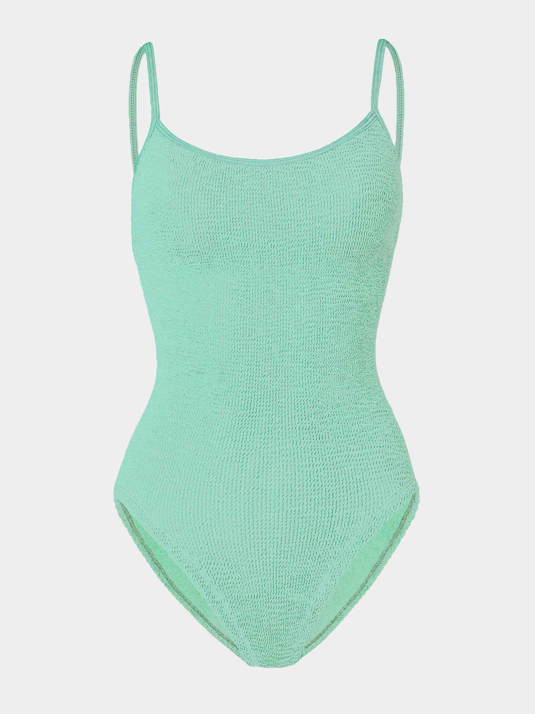 Pamela Swim - Metallic Mint | One Size Swimwear | Hunza G