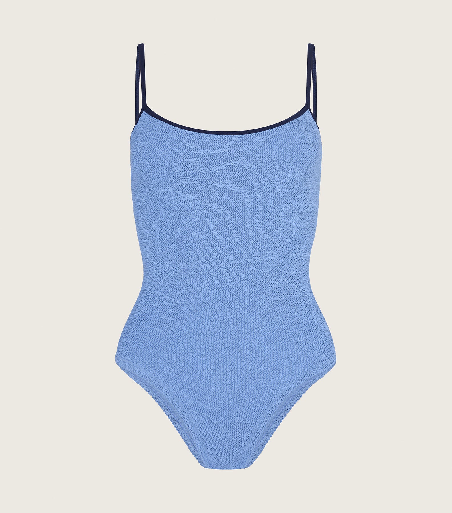 Pamela Swim Contrast - Cornflower/Navy | One Size Swimwear | Hunza G