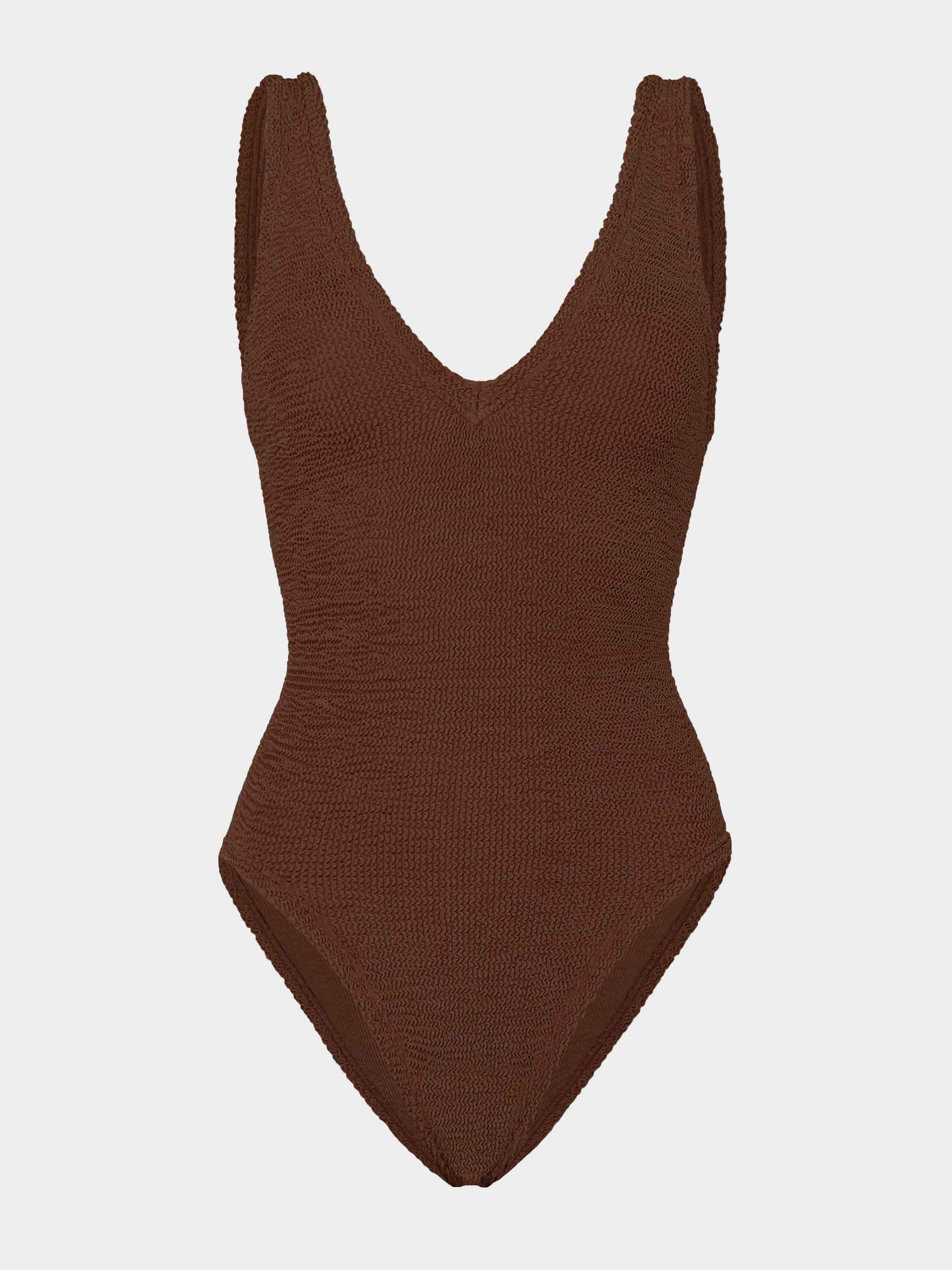 Sadie Swim - Metallic Chocolate | One Size Swimwear | Hunza G