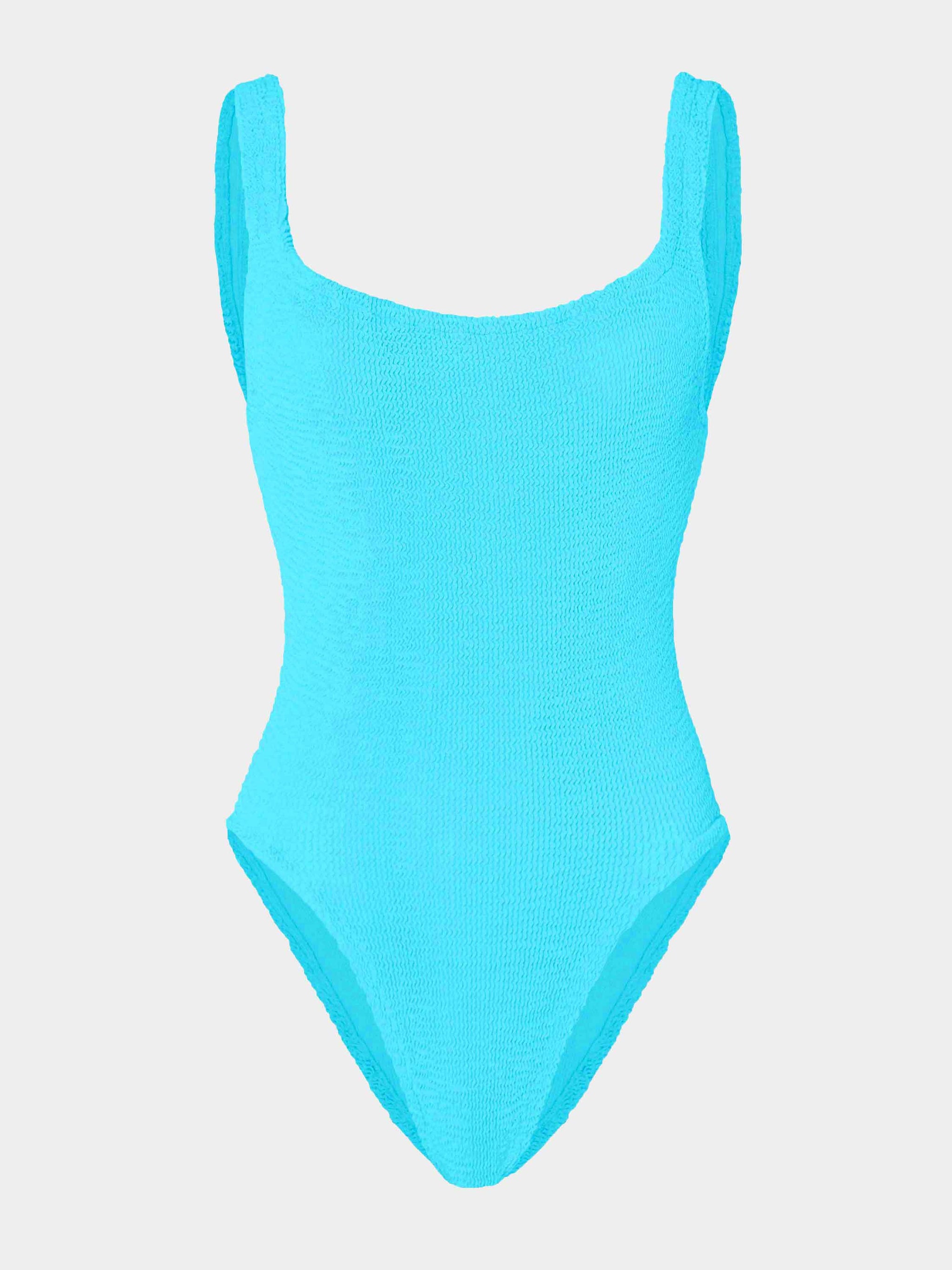 Square Neck Swim - Aqua | One Size Swimwear | Hunza G