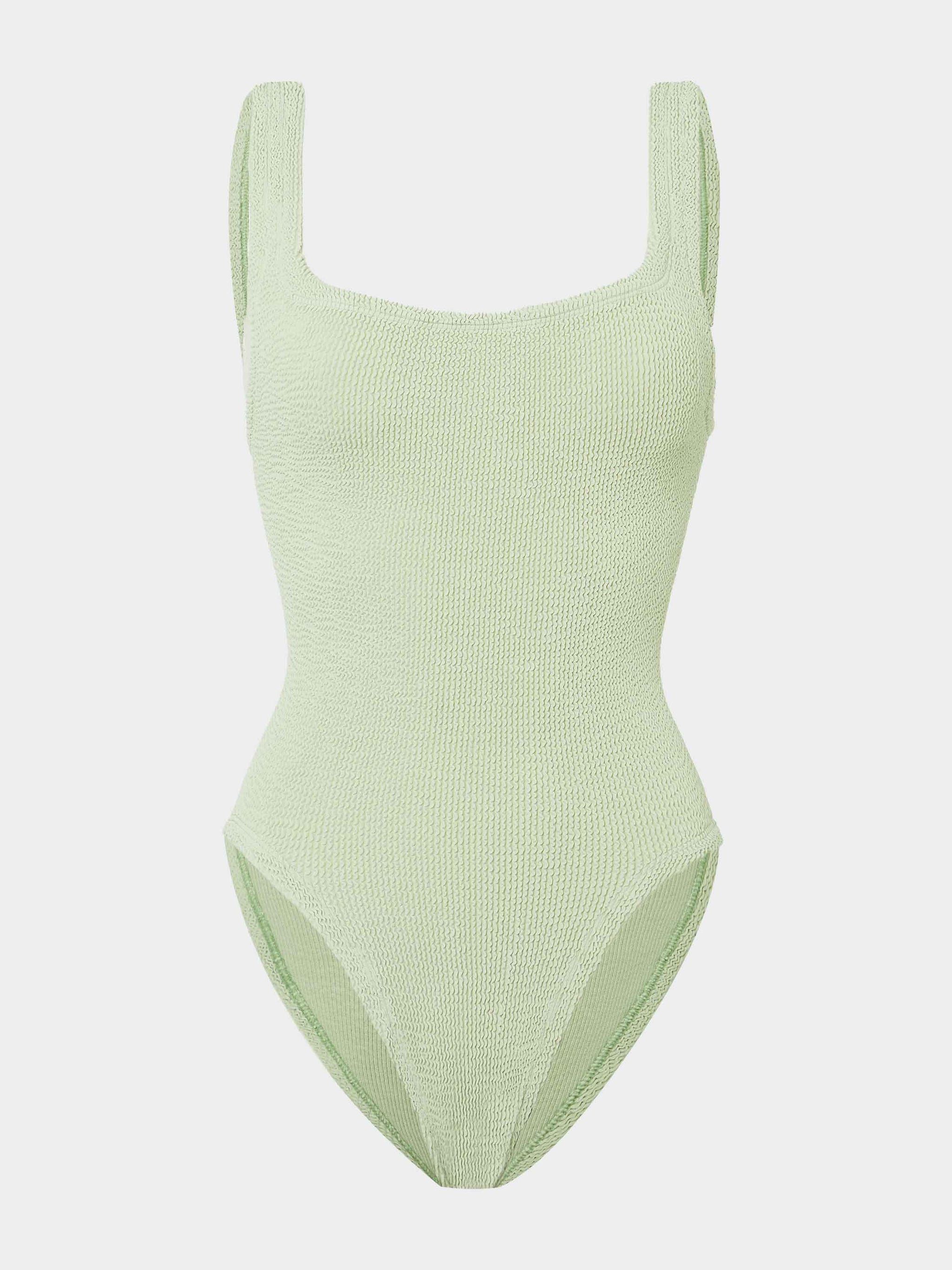 For Fouquet's New York Square Neck Swim- Sage | One Size Swimwear | Hunza G