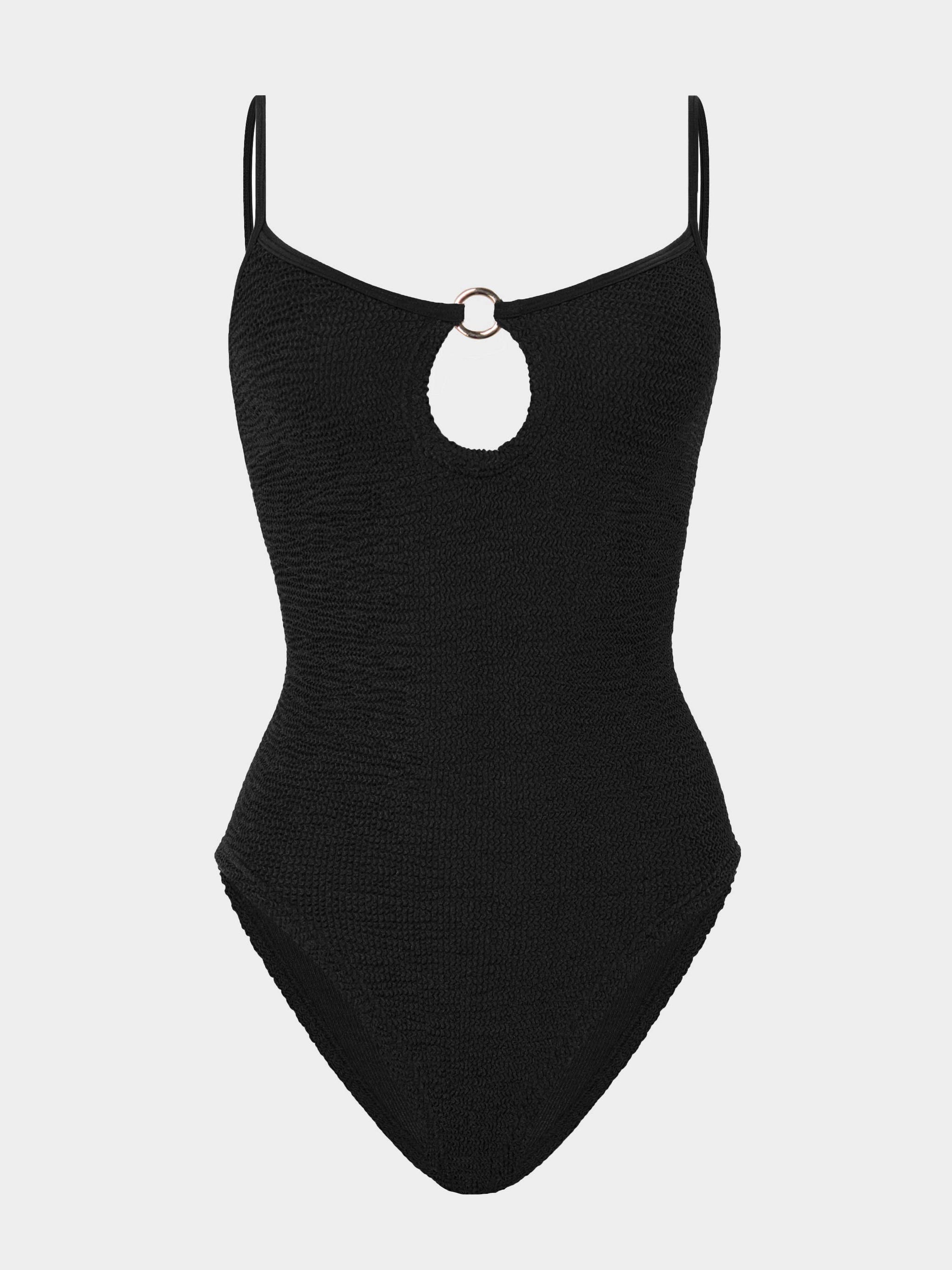 Toni Swim - Black | Signature Crinkle Scrunchie | Hunza G