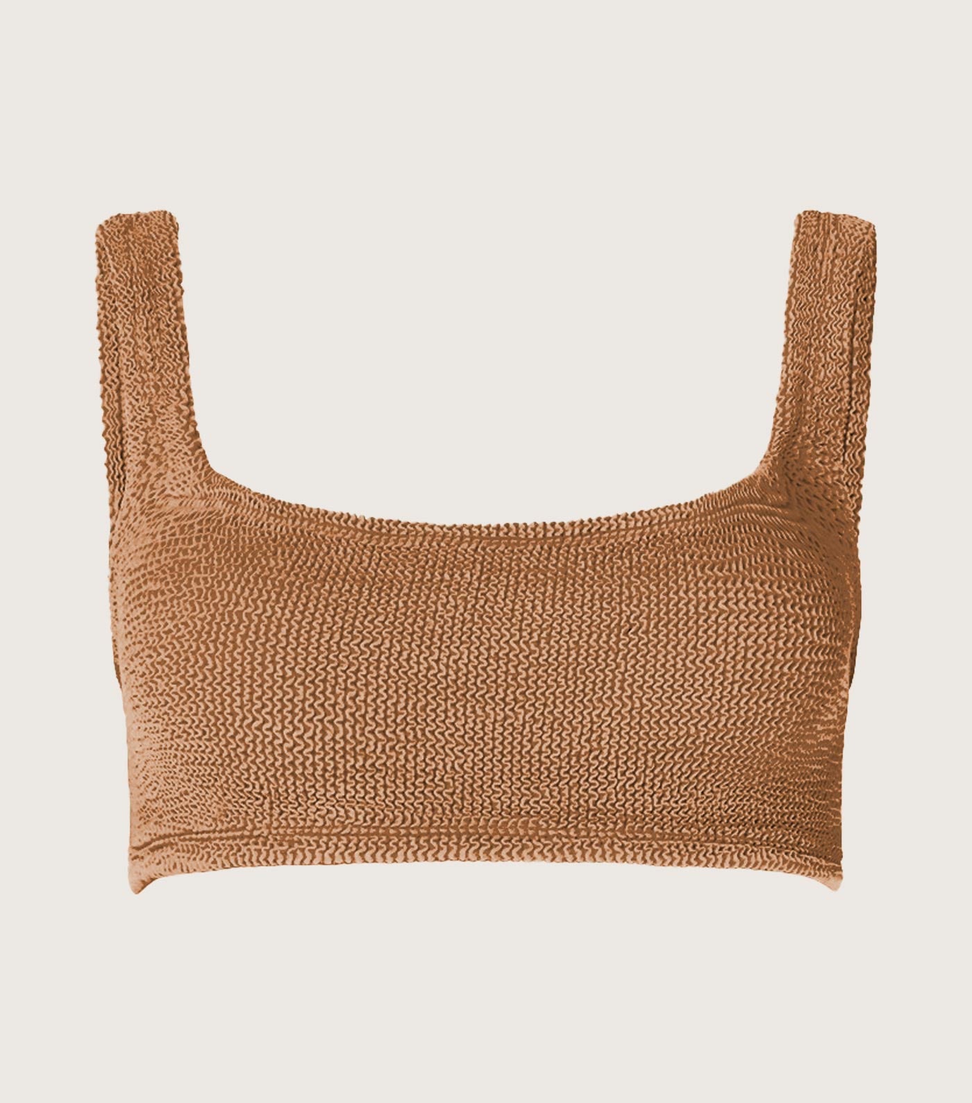 Xandra Bikini Top - Metallic Cocoa